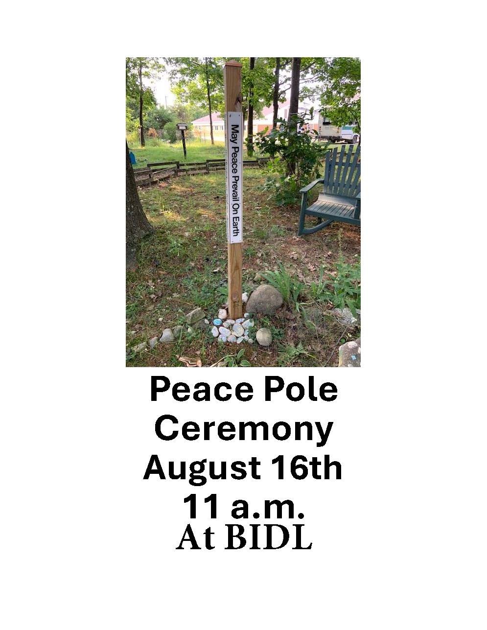 Peace Pole Ceremony — Beaver Island District Library